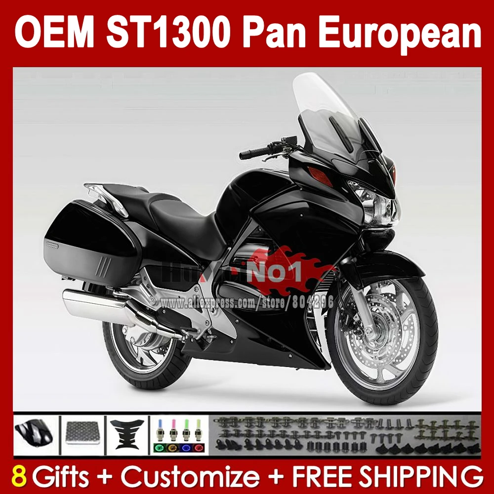 Negro brillante Pan europeo para HONDA ST1300 STX1300 64JK.0 ST 1300 02 ...