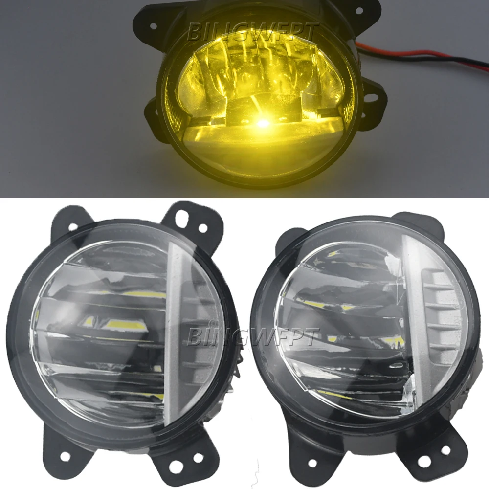 2x-Car-LED-Lens-Fog-Light-Daytime-Running-Lamp-DRL-12V-Fog-Lamps-For ...