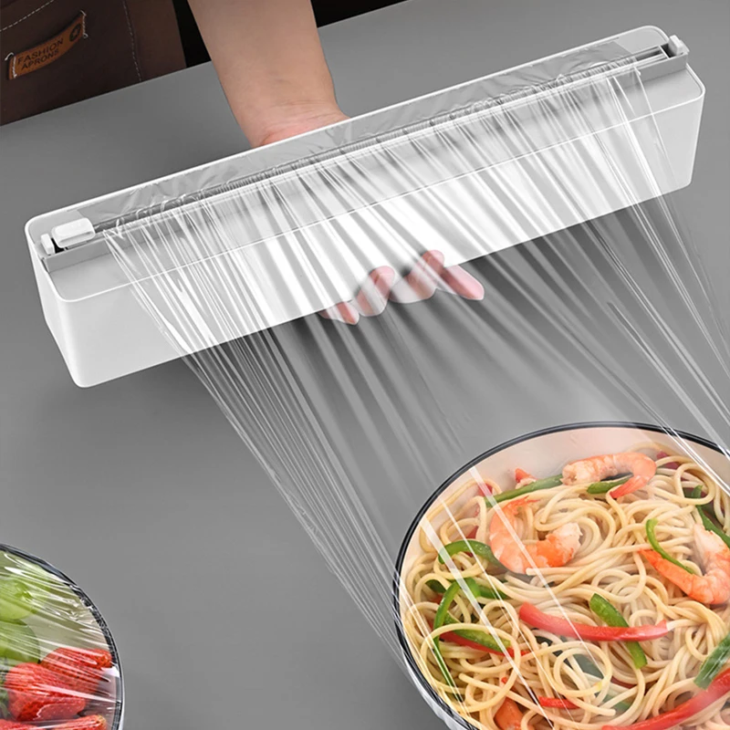Cling Film Cutting Box Aluminum Foil Sliding Knife Type Storage In The ...