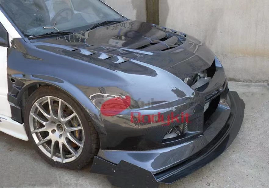 Carbon Fiber/frp Front Diffuser For Evo 8 9 Voltex Cyber \ Front ...