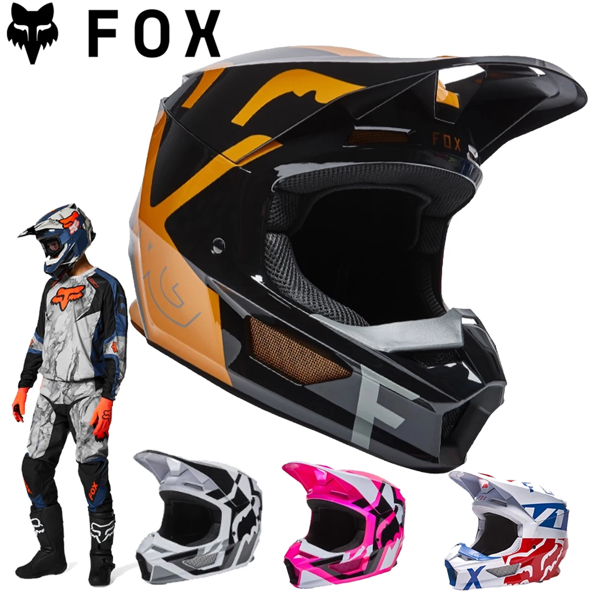 Original FOX professinal Mips motocross helmet Motorcycle Helmet Full ...