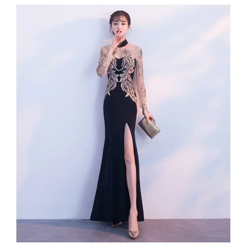 Elegant-Long-Fish-Tail-Skirt-Evening-Dress-For-Women-Sexy-High-Class ...
