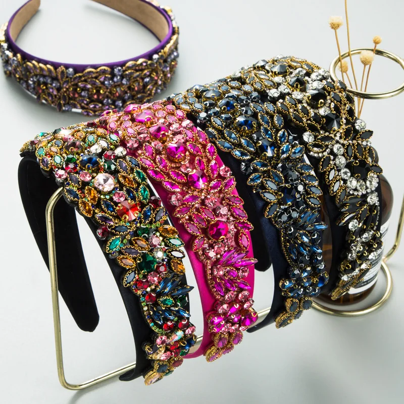 Luxury-Baroque-Colorful-Shiny-Rhinestone-Headbands-Fashion-Hair ...
