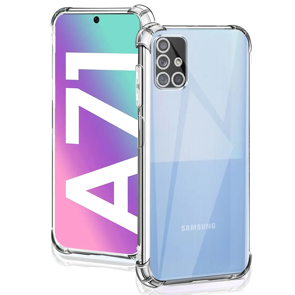 For-Samsung-Galaxy-A71-4G-Case-Silicone-Soft-Shockproof-Transparent ...