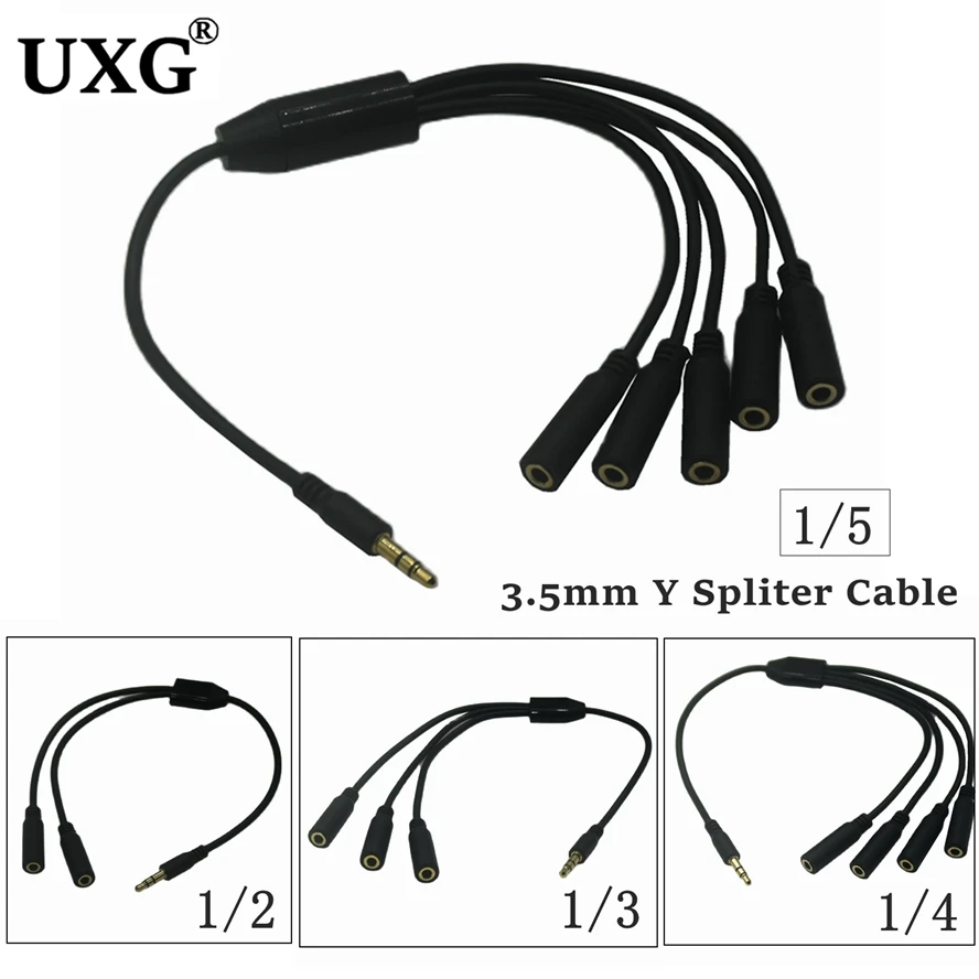 Divisor de Audio 3 5mm Cable 3 5mm 3 hembra a Macho Jack 1 a 2 jpg