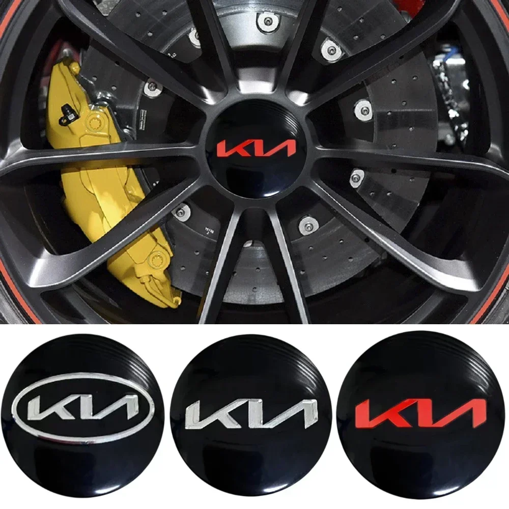 4PCS 56MM Car Wheel Center Hub Sticker for K2 K3 K5 K9 Ceed Sportage ...