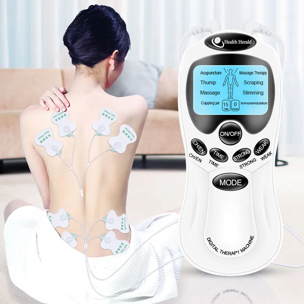 8 Mode EMS Electric Herald Tens Machine Acupuncture Body Massage Digital Therapy Massager Muscle Stimulator Electrostimulator AliExpress
