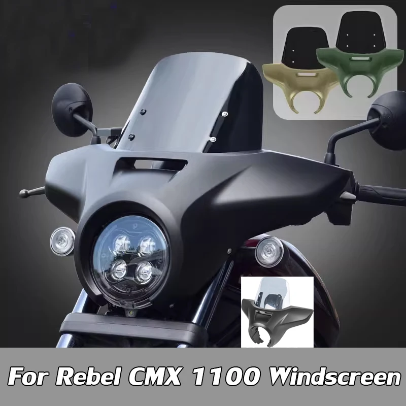 For-Honda-CMX-1100-Rebel-500-CMX1100-Windscreen-Motorcycle-Windshield-Front-Headlight-Cover ...