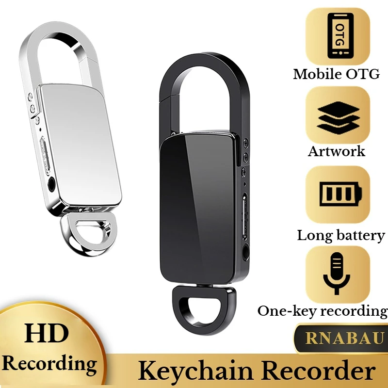 Mini grabadora de Control de voz, grabadora de llavero HD, reducción de ...