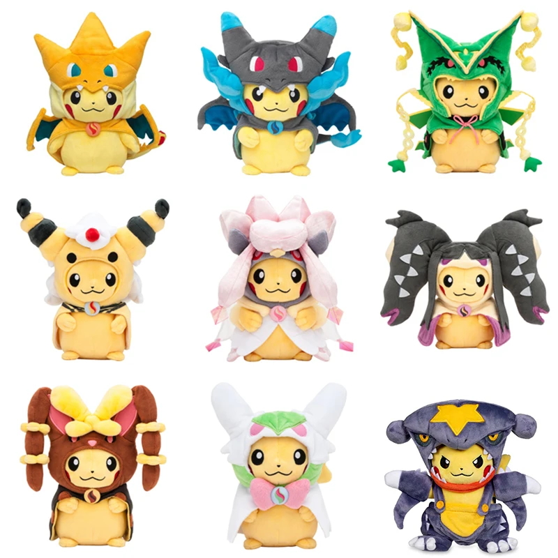 Pokemon-Dress-Up-Pikachu-Plush-Toy-Cosplay-Eevee-Charizard-Rayquaza ...
