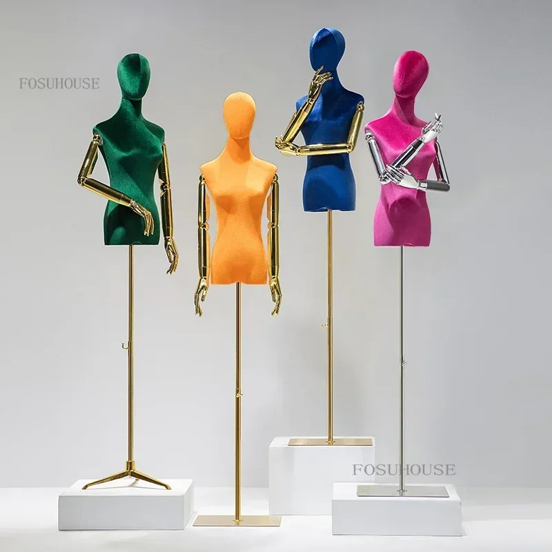 Velvet-Female-Model-Props-Women-s-Clothing-Mannequin-Frame-Window-Doll ...