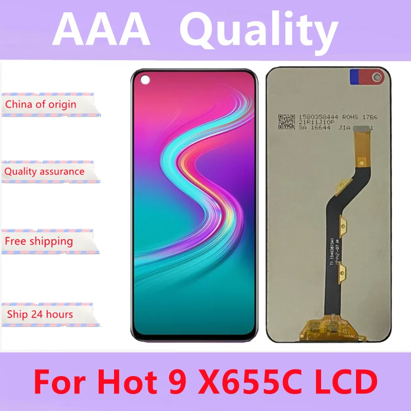 Black 6.6 inch For Infinix Hot 9 / Hot 9 Pro X655 X655C X655D X655F LCD ...