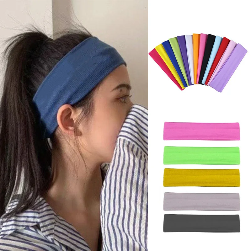 Bandas-el-sticas-para-el-cabello-para-mujer-turbante-de-Color-s-lido ...