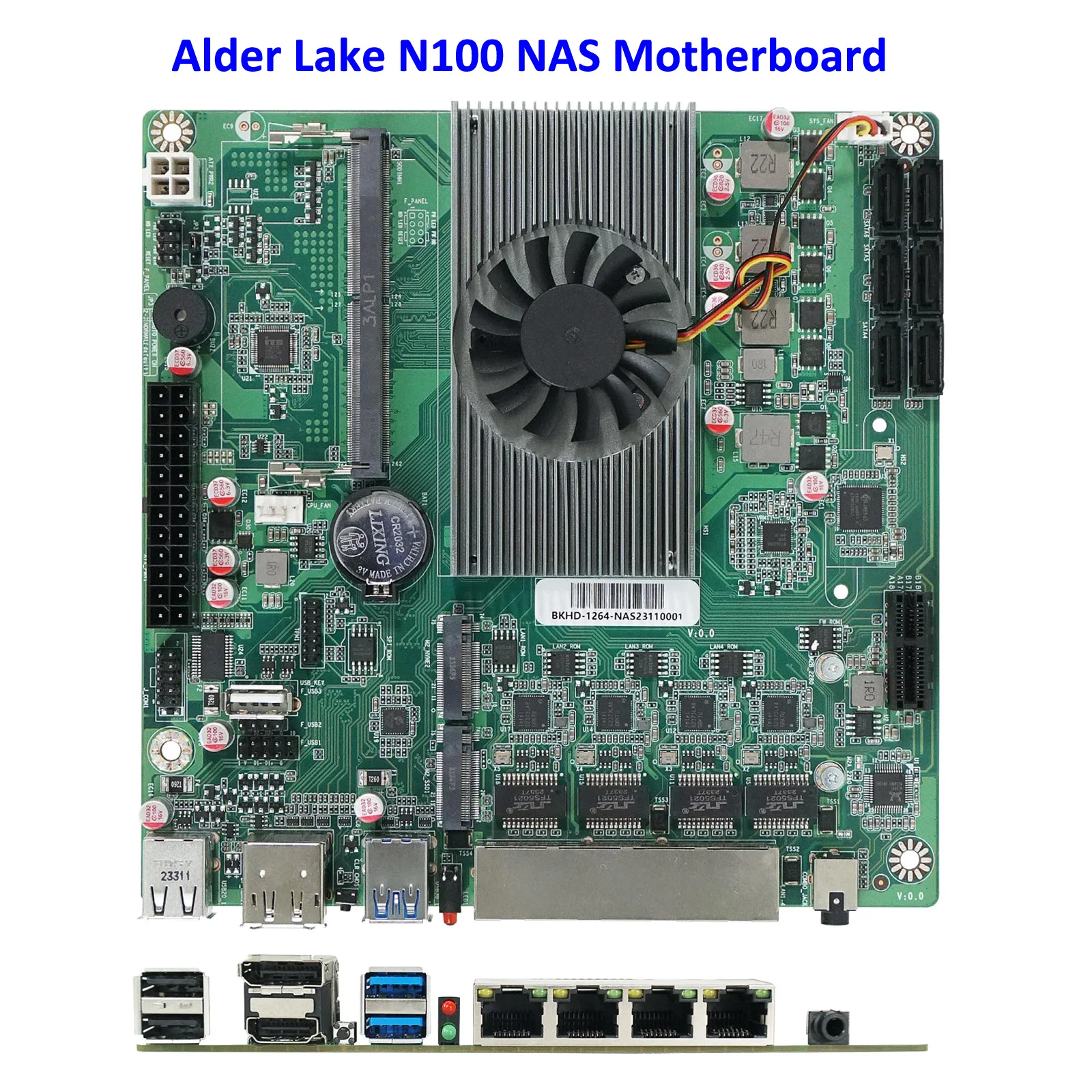 Alder-Lake-N100-NAS-Motherboard-Industrial-Mini-ITX-17x17CM-DDR5-4-i226 ...
