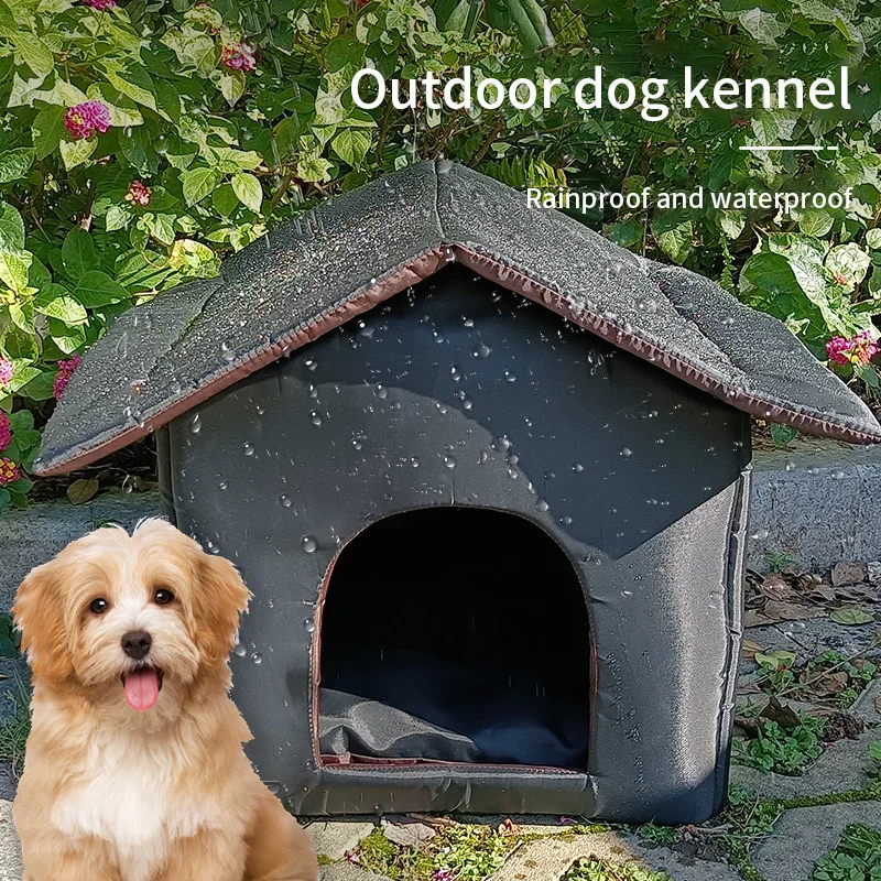 Outdoor-Waterproof-Warm-Dog-Kennel-Oxford-Cloth-Detachable-Folding ...