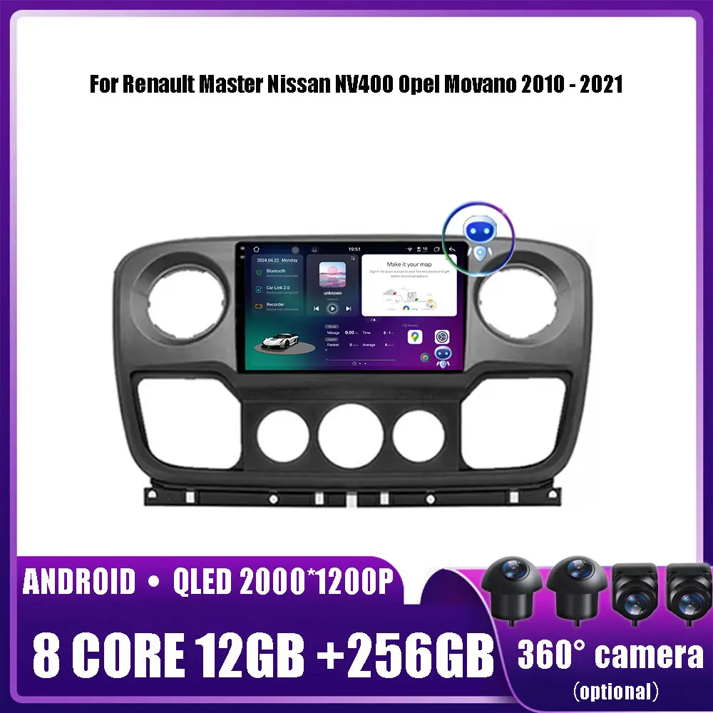 Android-14-For-Renault-Master-Nissan-NV400-Opel-Movano-2010-2021-Car ...