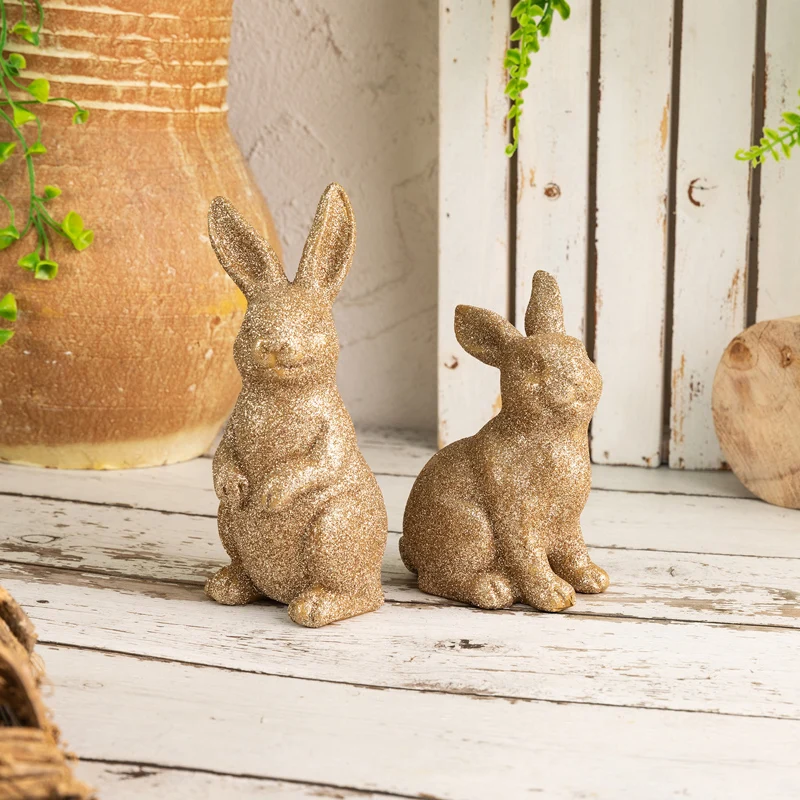 Easter-Moss-Rabbit-Statue-Artificial-Turf-Grass-Bunny-Sequin-Covered ...