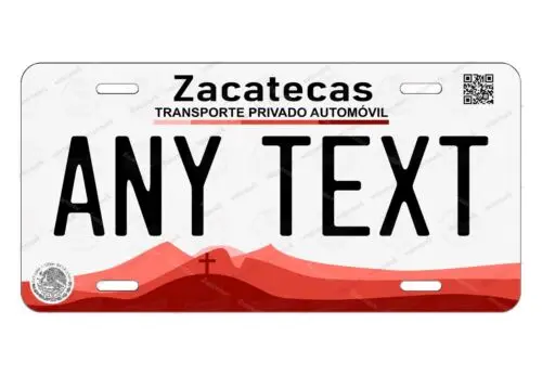 Zacatecas Mexico Custom License Plate Novelty Auto ATV Motorcycle ...