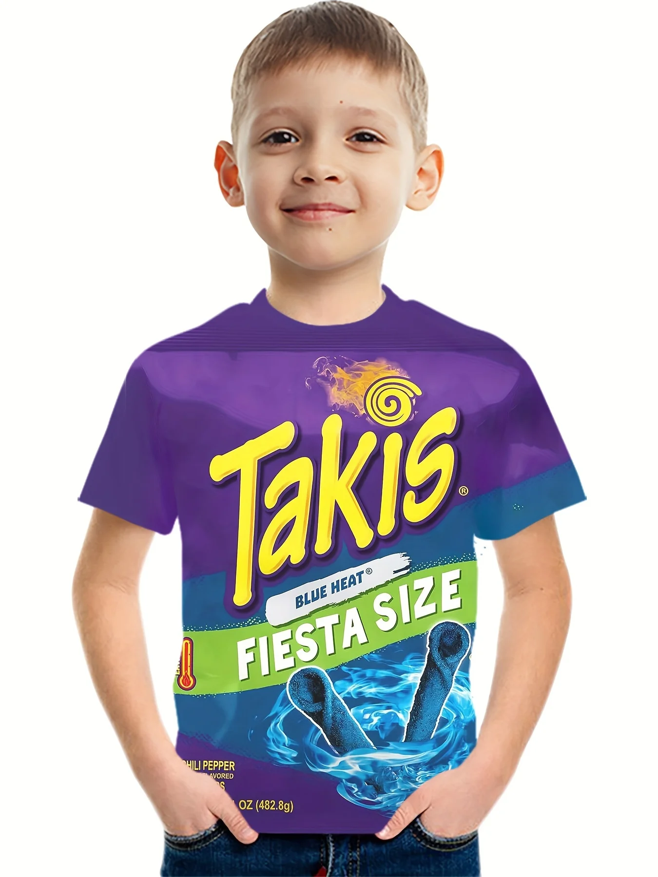 Takis-Printed-Pattern-Kids-Summer-T-shirt-Daily-Outdoor-Street-Fashion ...