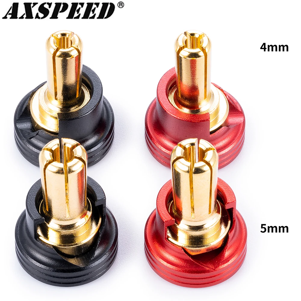 AXSPEED 1Pair Banana Plugs Connectors with Cooling Cover for RC Lipo ...