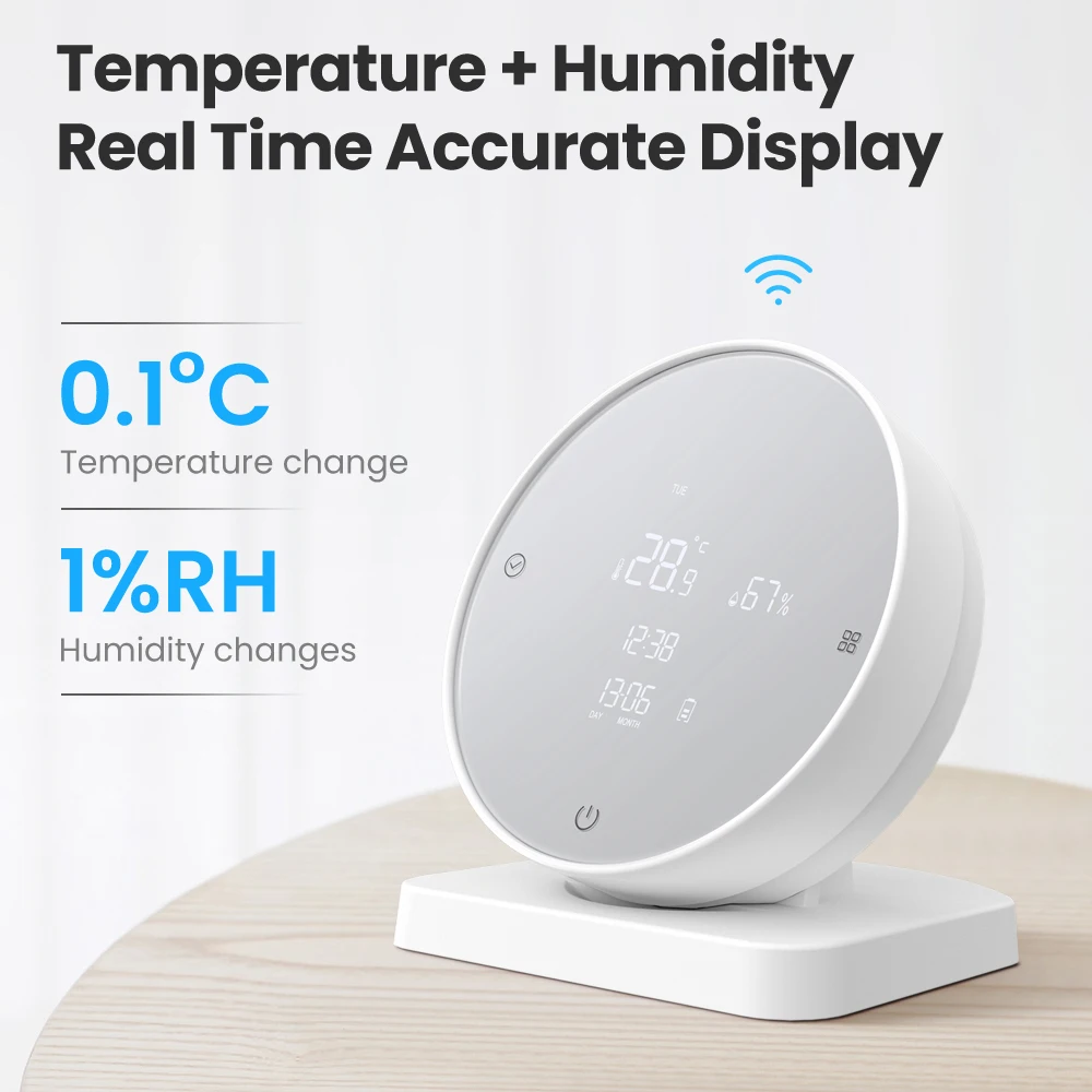 AVATTO WiFi Tuya Smart Temperature Humidity Sensor Smart Home Connected ...