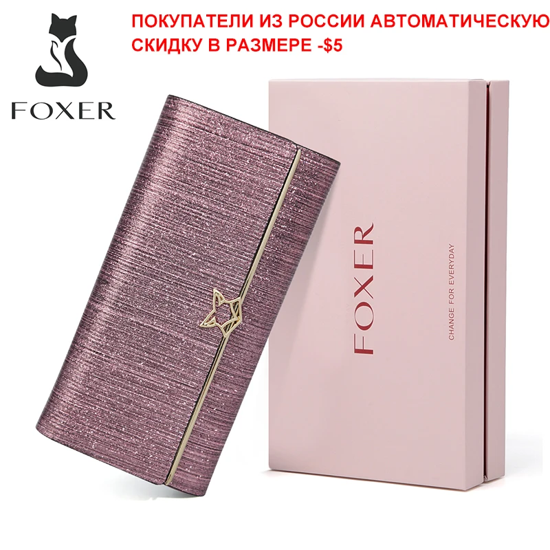 FOXER-Women-Split-Leather-Long-Wallet-Best-Gift-Female-Clutch-Bag ...