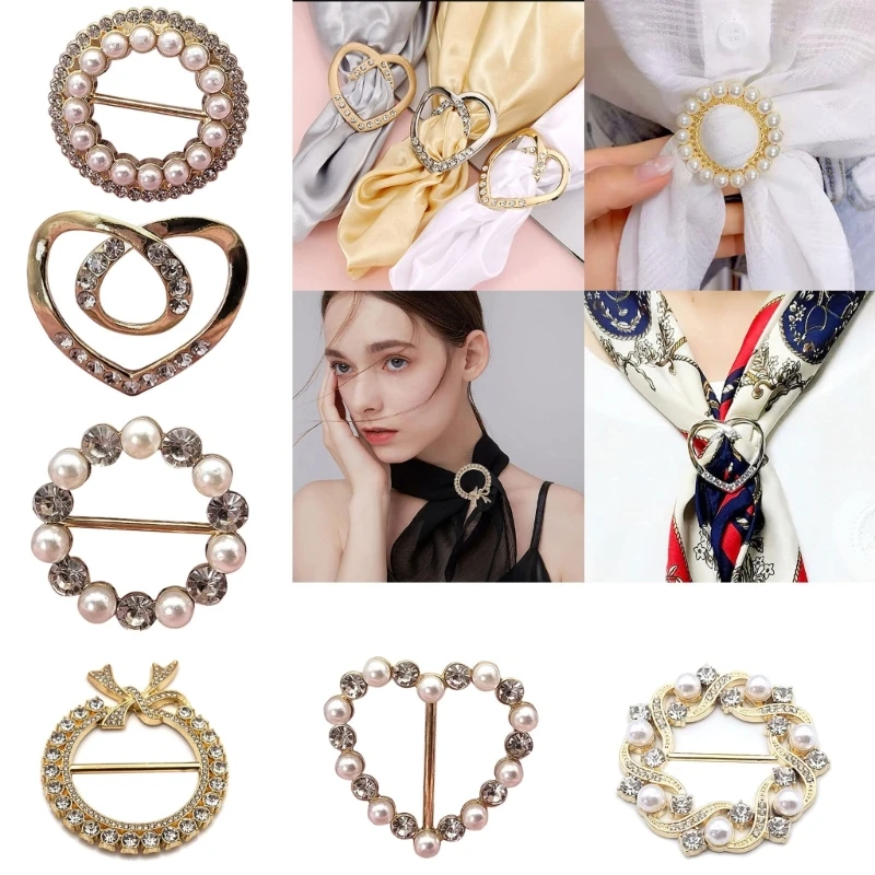 Fashion-Round-Circle-Clip-Buckle-Heart-Scarf-Ring-Clip-T-shirt-Tie-Clip ...