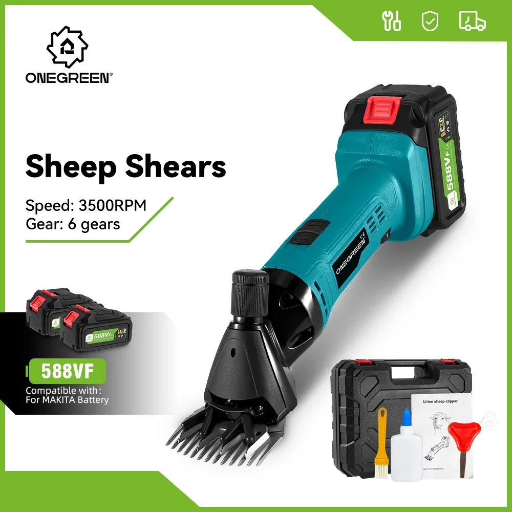 ONEGREEN-6-Speed-Wireless-Electric-Sheep-Shears-13-Teeth-electric ...