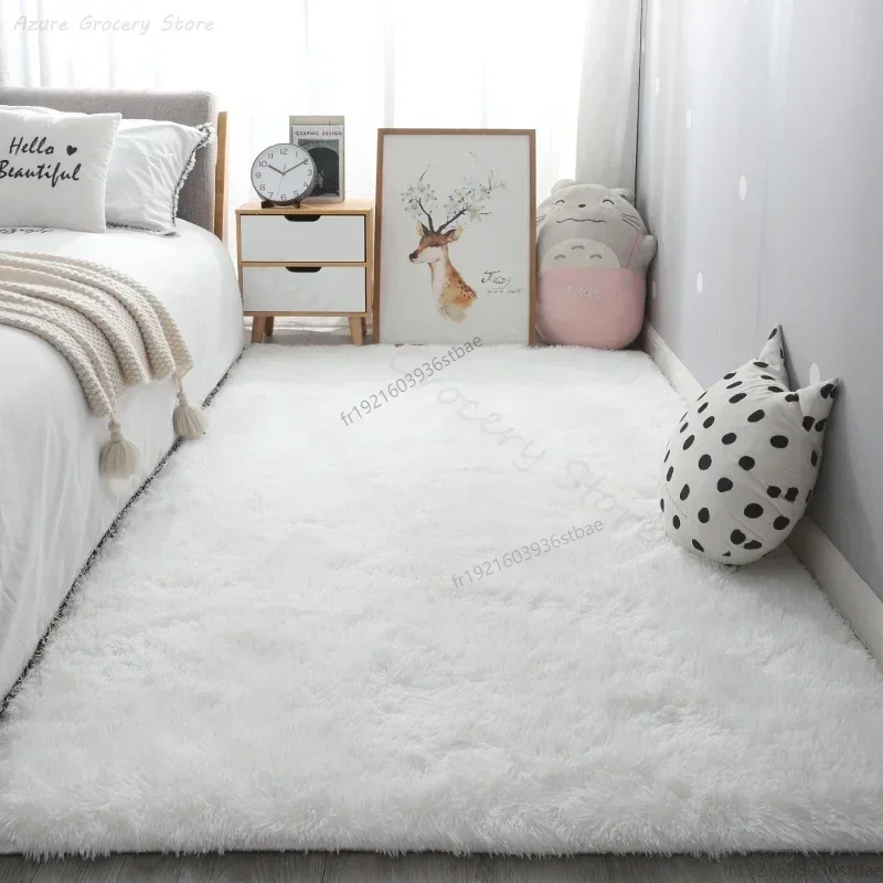 For-Living-Room-White-Soft-Fluffy-Carpets-Plush-Carpet-Suitable-Bedroom ...