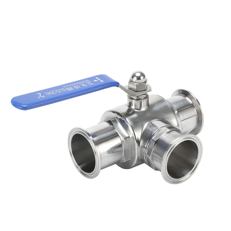 19mm 25mm 51mm 3-way Sanitary Ball Valve Stainless steel Food Grade ...