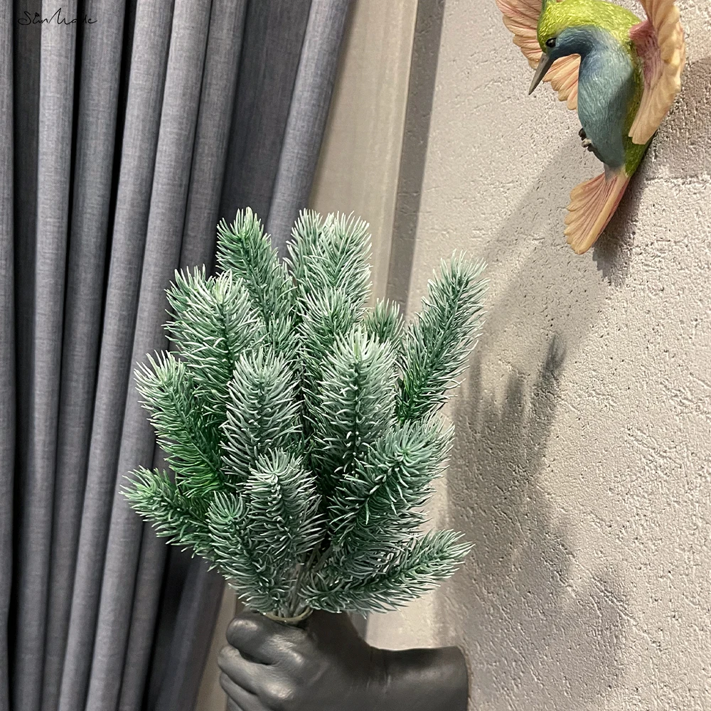 SunMade-High-Quality-6-Forks-Pine-Needle-Tree-Branch-Plastic-Artificial ...