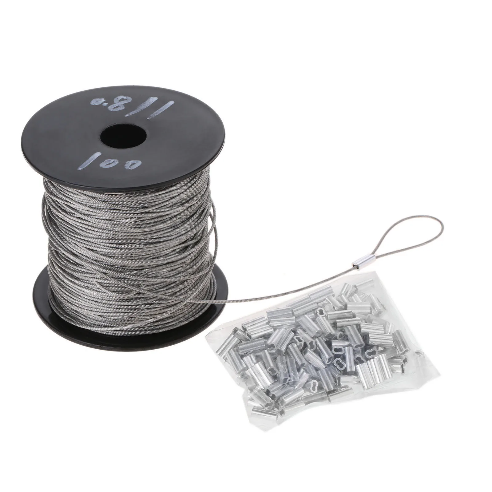 7x7-1mm-Dia-304-Stainless-Steel-100m-Wire-Coated-Rope-Fishing ...