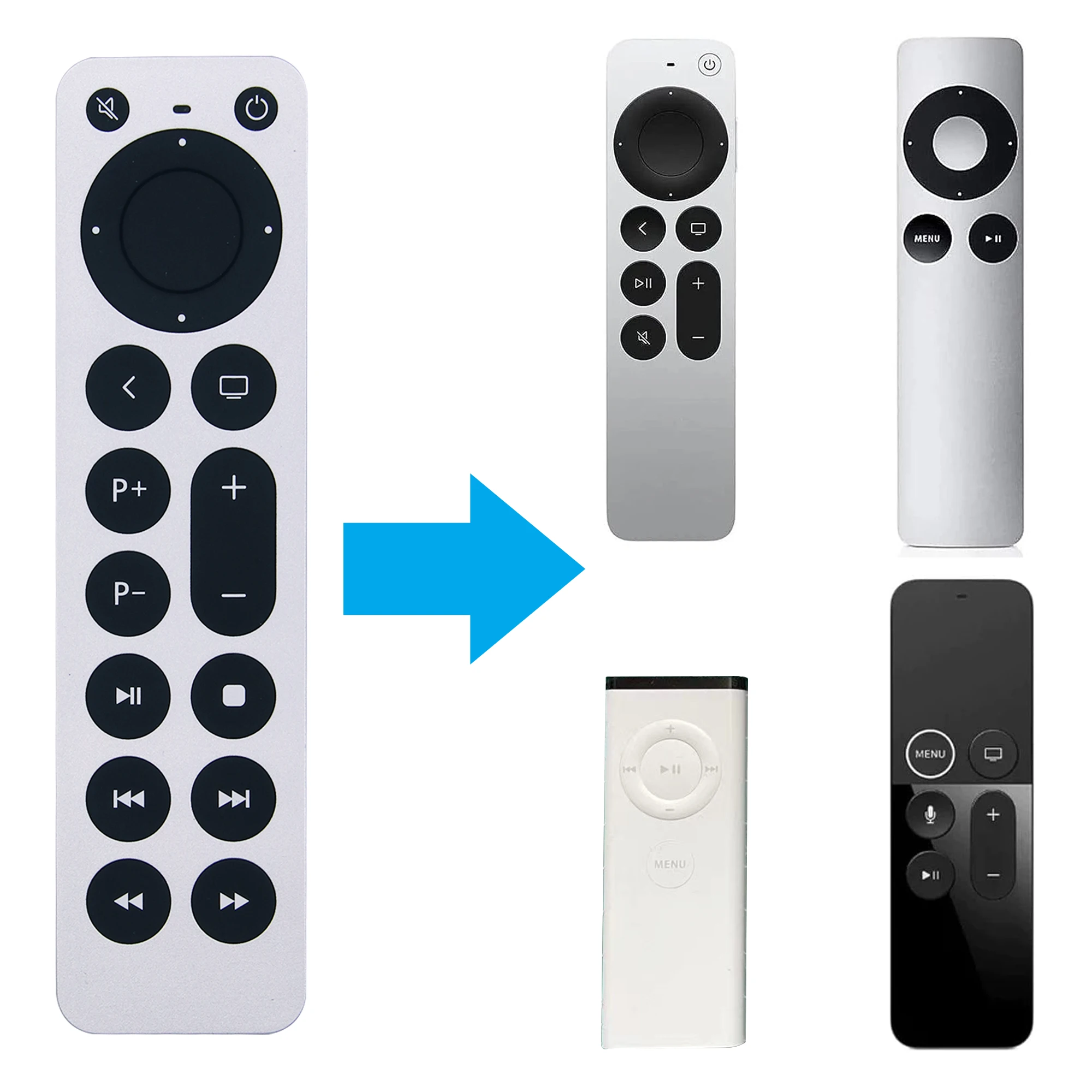 Replacement Apple TV Remote for Apple tv 4K Gen 1 2 3 4 HD A2169 A1842 ...