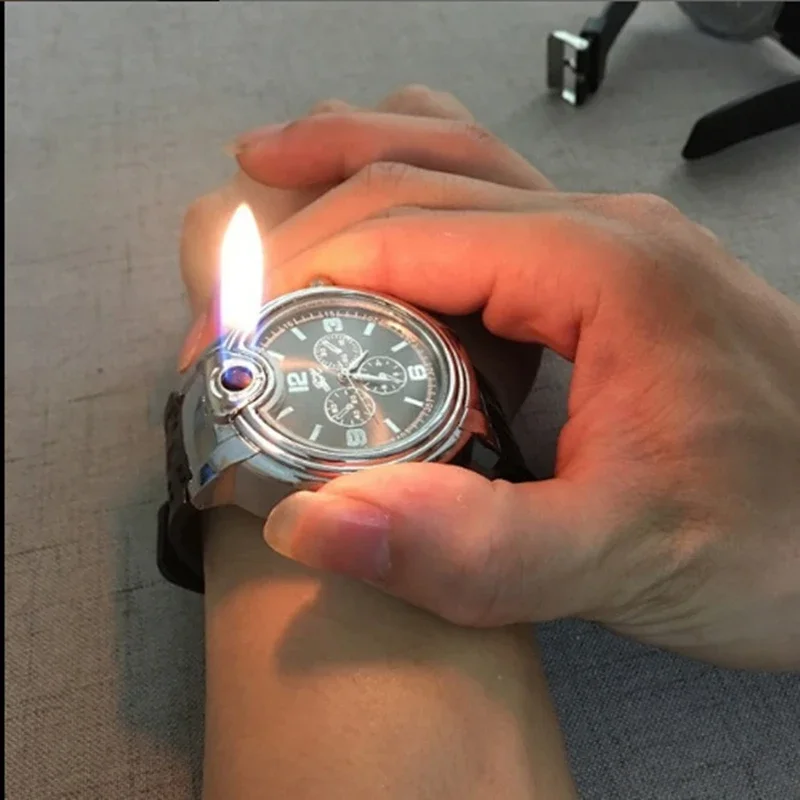 Creative-watch-inflatable-lighter-metal-multifunctional-personalized ...