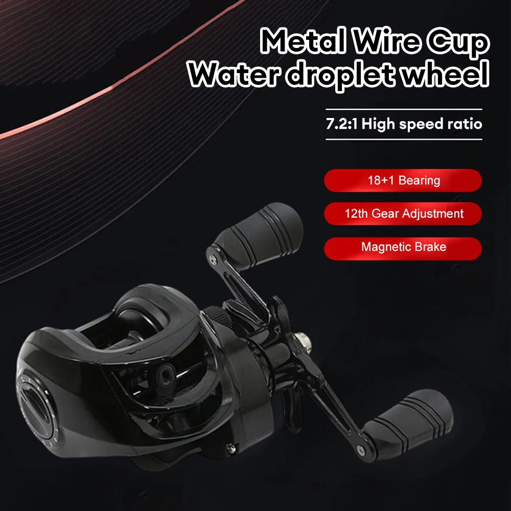 Baitcasting-Reels-7-2-1-Gear-Ratio-Fishing-Reels-Wheel-Max-Drag-10kg ...