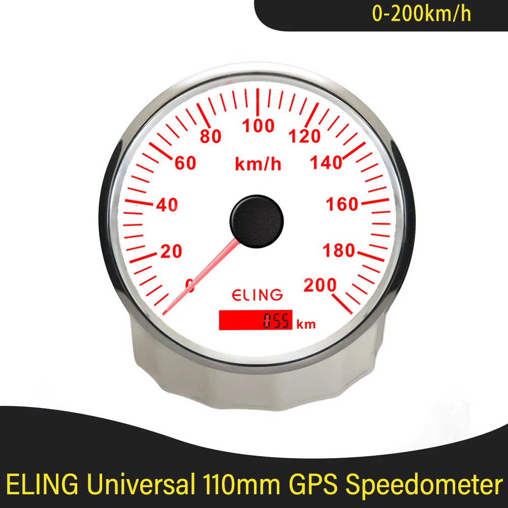 ELING-Universal-110mm-GPS-Speedometer-Speed-Gauge-0-200km-h-ODO-for-Car ...