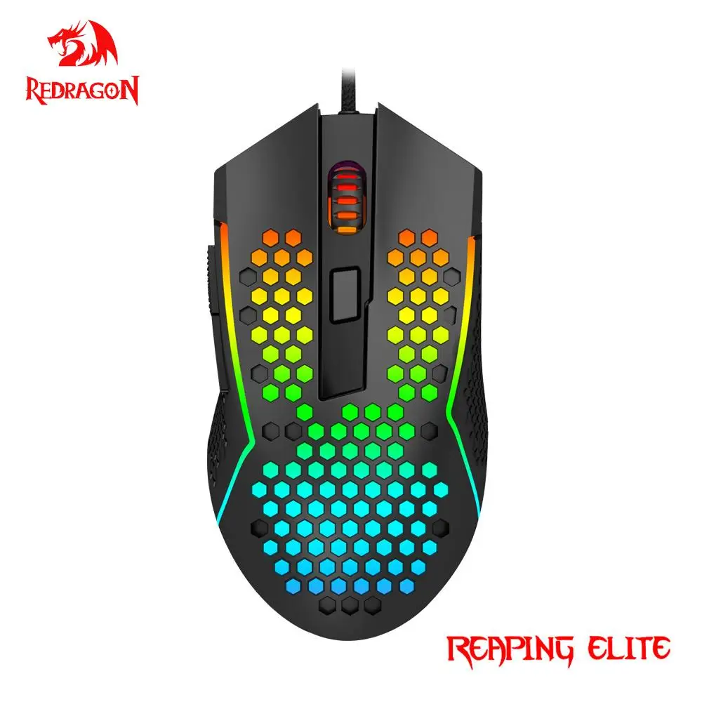 REDRAGON-Reaping-Elite-M987P-K-USB-wired-Lightweight-RGB-Gaming-Mouse ...