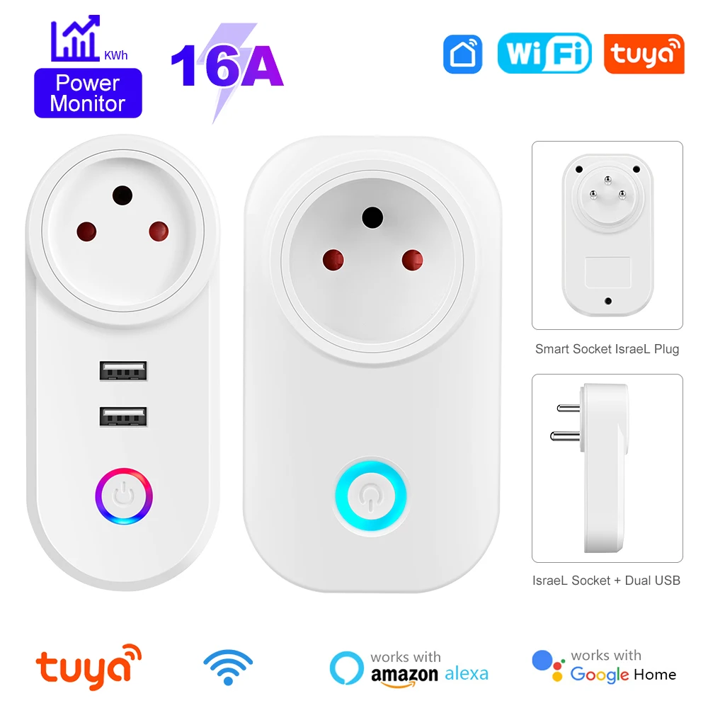 tuya-Smart-APP-Socket-Wifi-Socket-16A-Israel-Mobile-Socket-with ...