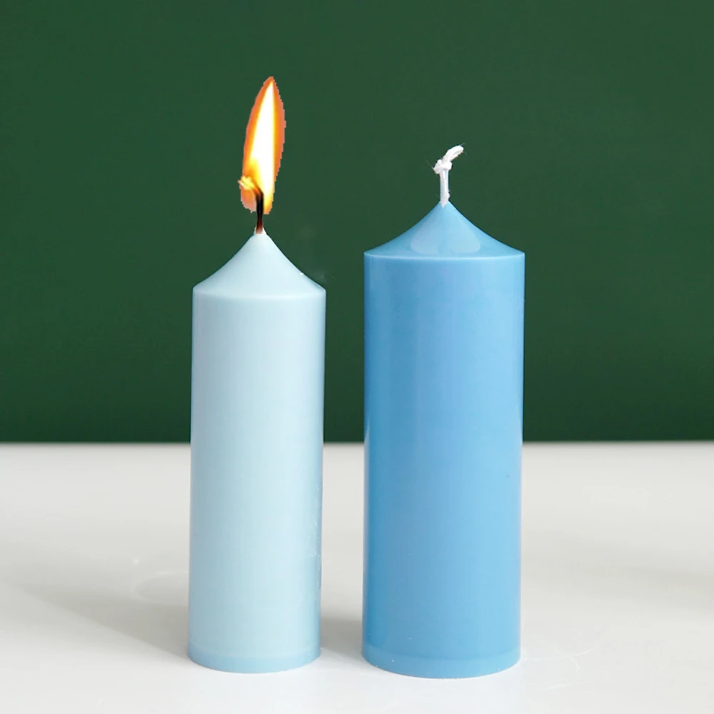 Spire Cylindrical Plastic Candle Mold DIY Geometric Conjoined Church ...