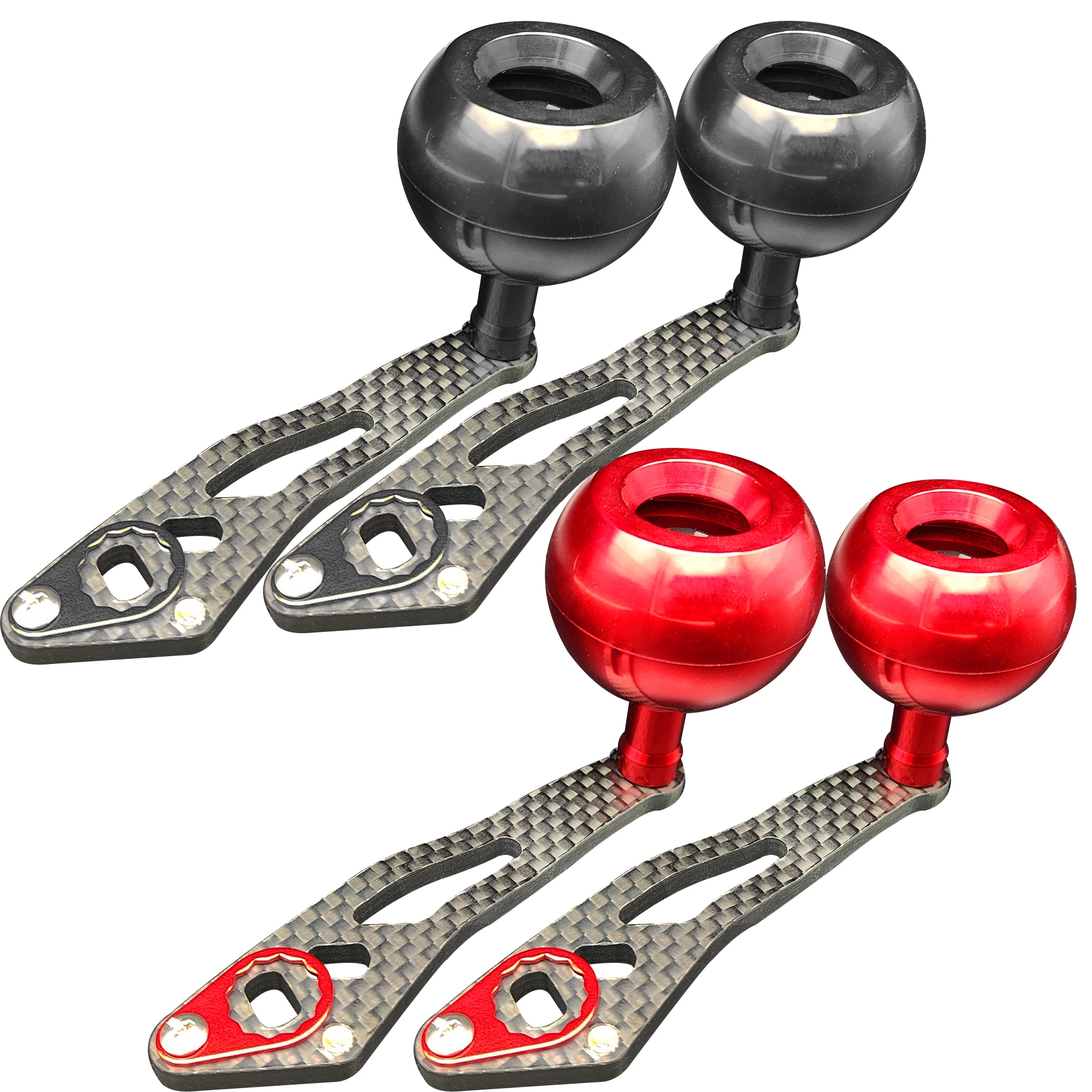 Carbon Fiber Fishing Reel Handle With Metal Knob Single-grip Handle For ...