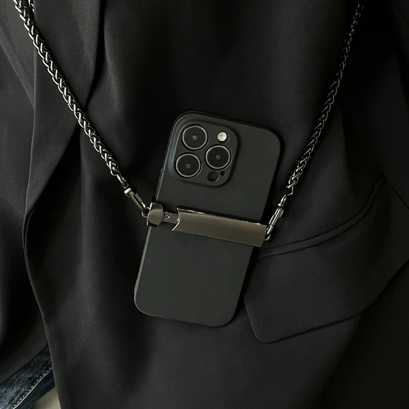 Fashion-personality-universal-metal-Shoulder-straps-mobile-phone-back ...