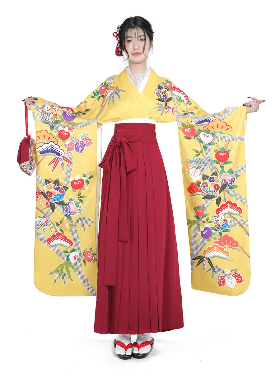 Japanese-Kimono-Women-s-Suit-Graduation-Style-Hakama-Dress-Wabi-sabi ...