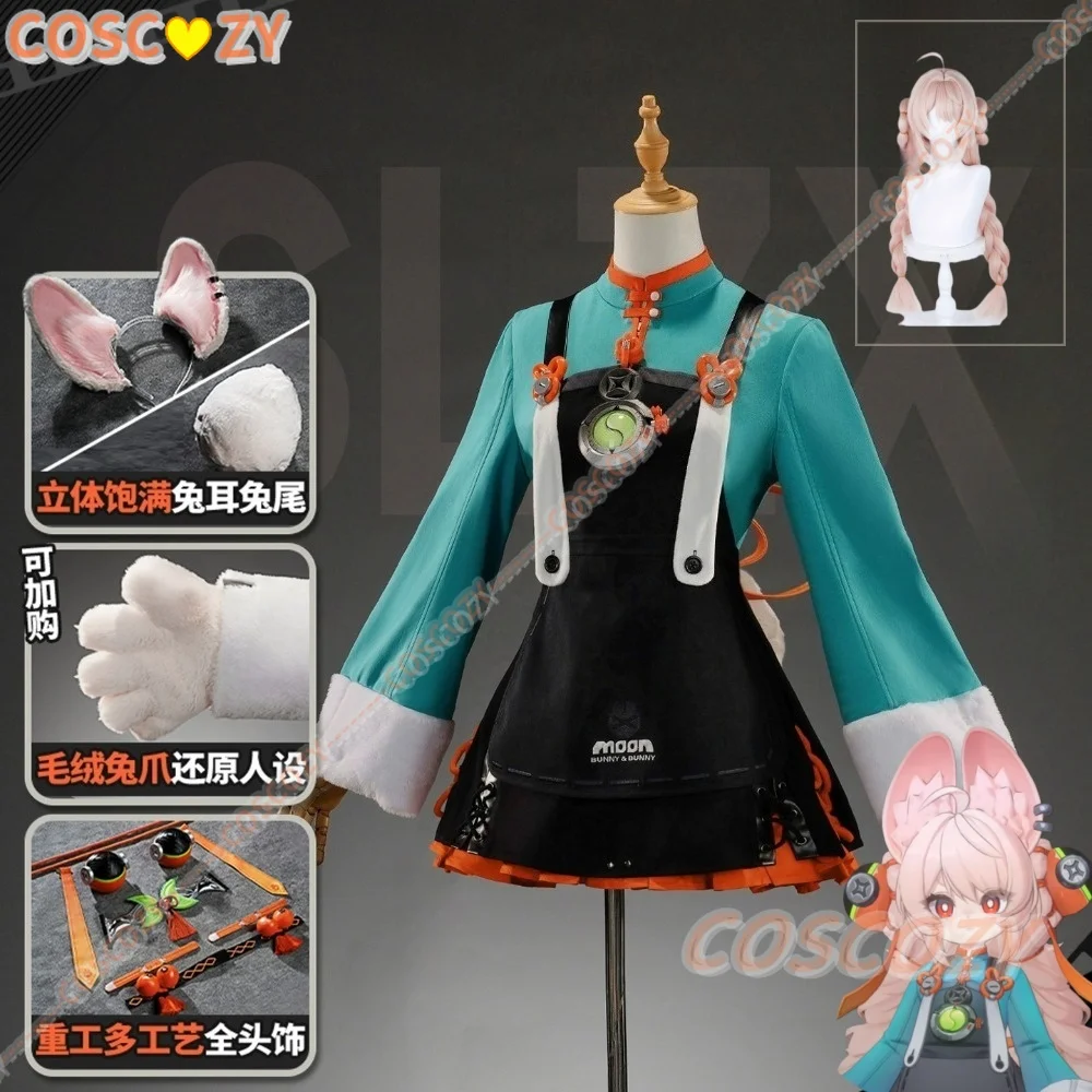 ZZZ Zhao Cosplay Costume 85cm Pre Braided Pink Wig Anime Game Battle ...