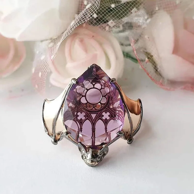 Creative-Design-Personality-Vintage-Purple-Crystal-Bat-Rings-for-Women ...