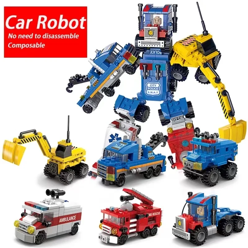 6-in-1-Car-Robot-Changeable-Edcuational-Assemblely-Small-Particles ...