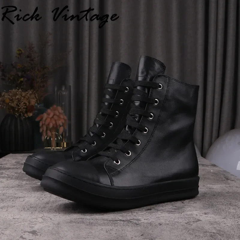 Rick-Vintage-Men-Women-High-TOP-Casual-Shoes-Luxury-Trainers-Lace-Up ...