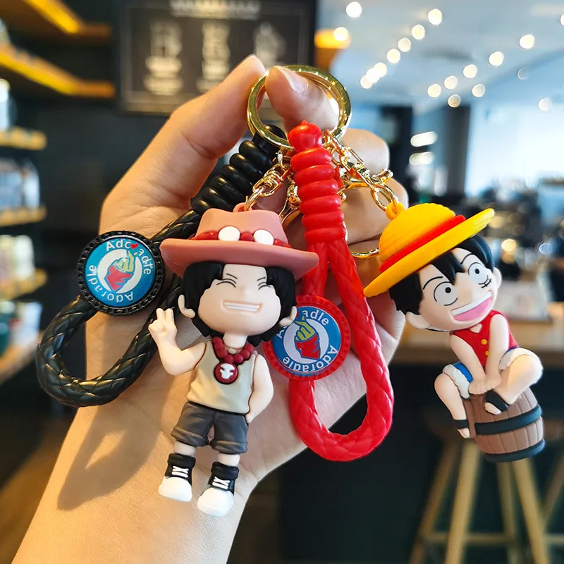 Cartoon-One-Piece-Keychains-Monkey-D-Luffy-Tony-Chopper-Roronoa-Zoro ...