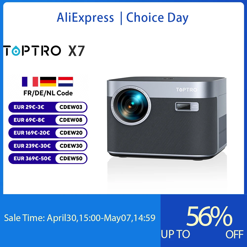 TOPTRO-Projecteur-Android-4K-600ANSI-Full-HD-1080P-16000L-WiFi-6 ...