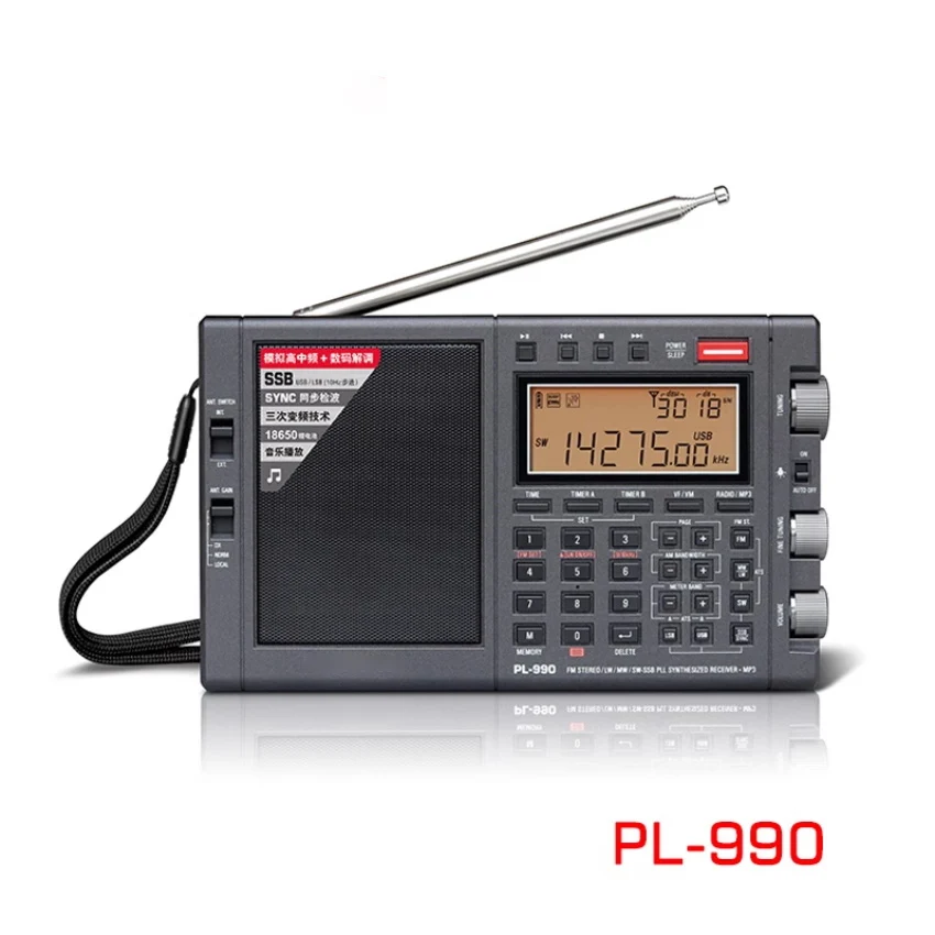 PL-990 Portable FM Medium Wave Shortwave Single Sideband Radio Music ...