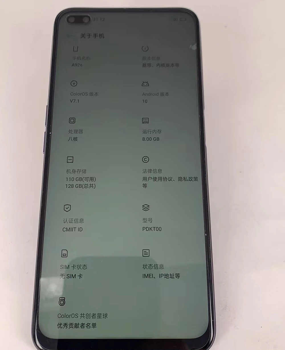 Original Unlocked Oppo A92s 5G Dual Sim 8GB RAM+128GB Octa-core 48MP 6. ...